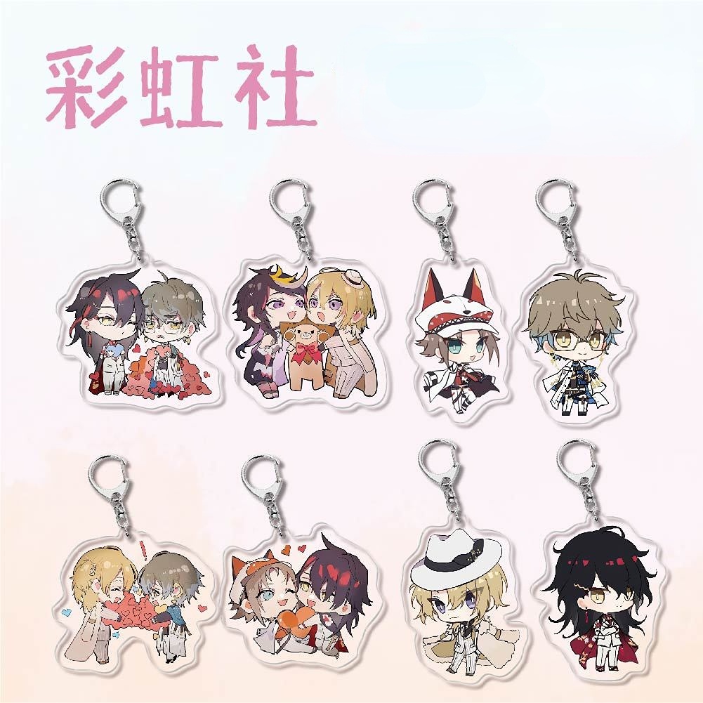 NIJISANJI EN Vtuber Acrylic Keychain LUXIEM Anime Keyring Vox Mysta Bag ...