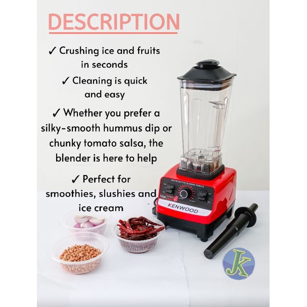 JUICE BLENDER HEAVY DUTY 5500W JUG BESAR / SILVER CREST BLENDER 2 ...
