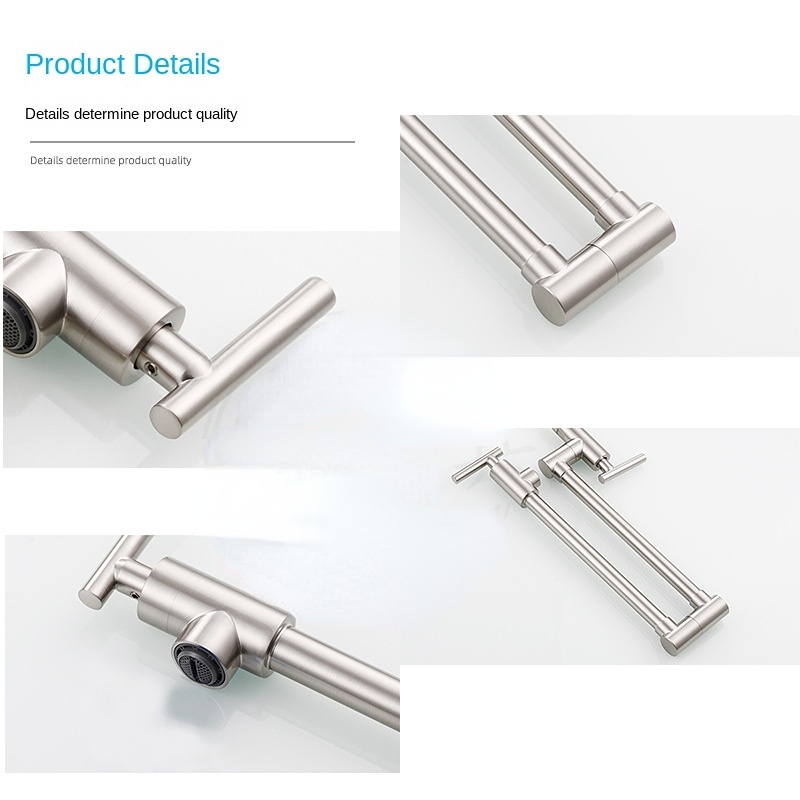 Gold Kitchen Faucet Tap Folding Extended Countertop Sink Faucet with ...
