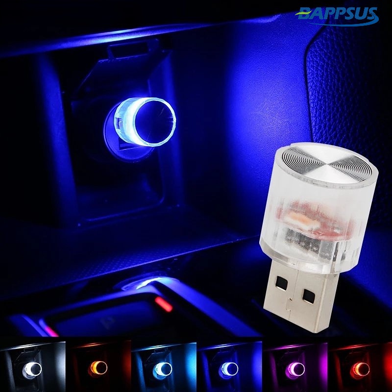 Portable Mini USB Car LED Adjustable Atmosphere Lights/ Creative RGB ...