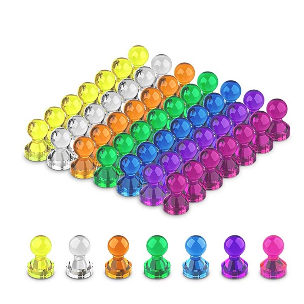 28Pcs Colorful Fridge Magnet Assorted Color Strong Magnetic Push Pins ...
