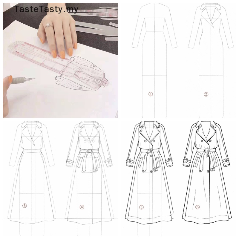 TasteTasty Women Fashion Drawing Ruler Figure Template for Illustration ...