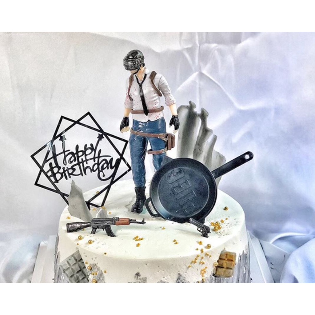 PUBG Birthday cake topper plastic toy soldiers cupcake toppers for ...