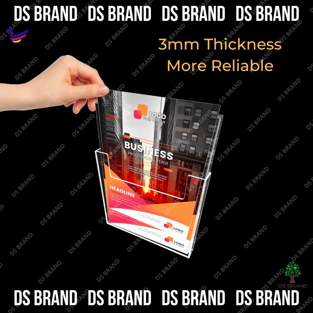 Bekas Simpanan Fail dan Broshure Akrilik / Acrylic A4 / A5 Hanging Wall ...