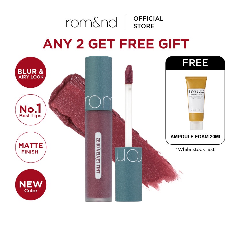 ROMAND Zero Velvet Tint [23 Color To Choose] | Shopee Malaysia
