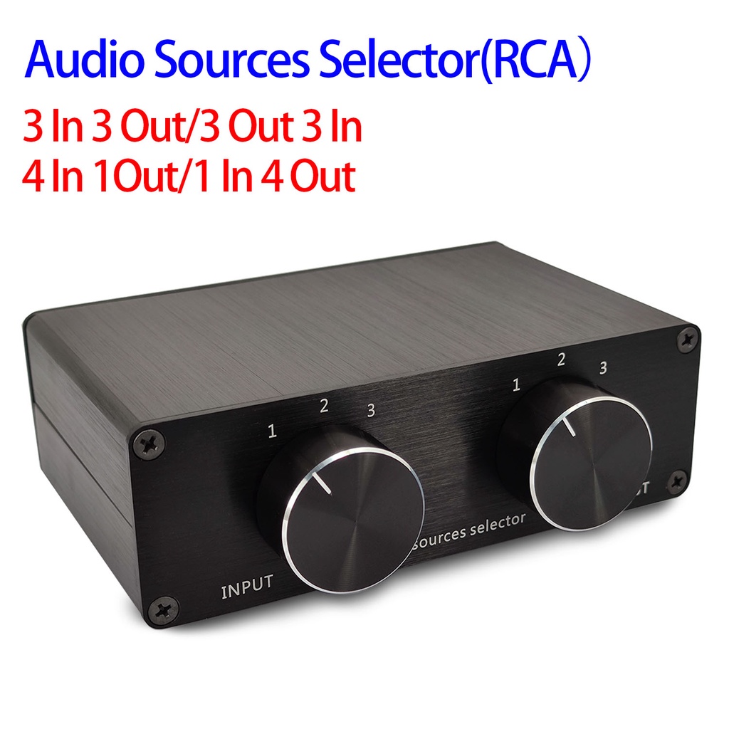 4 In 1 Out 1 In 4 Out Audio INPUT RCA Signal Cable Splitter Selector ...