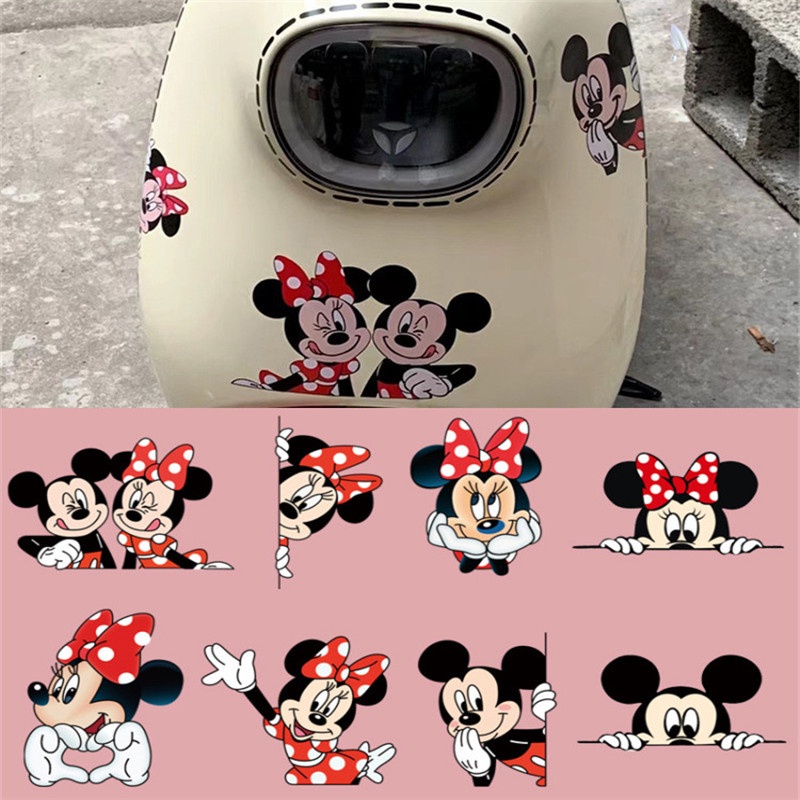 DSN Series 01 Minnie Mickey Mouse Car Sticker Reflective Motorcycle ...