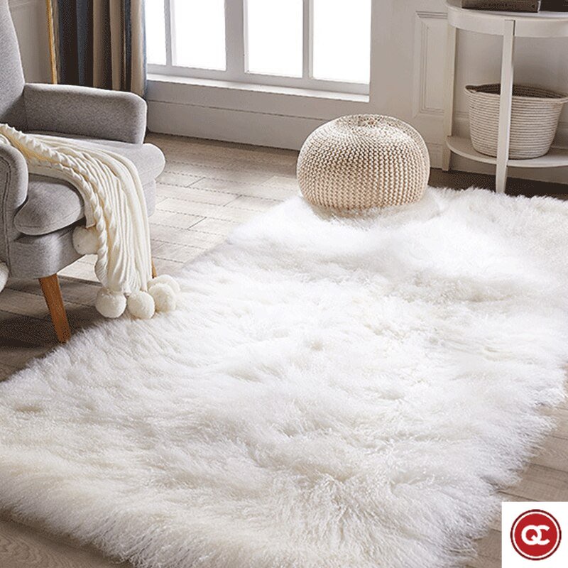 QC 60*90cm Thick Carpet Soft Sheepskin for Living Room Plush Rug ...