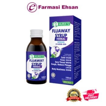 HURIX'S Fluaway Syrup Herbal Improved (100ml) - Legakan selsema ...