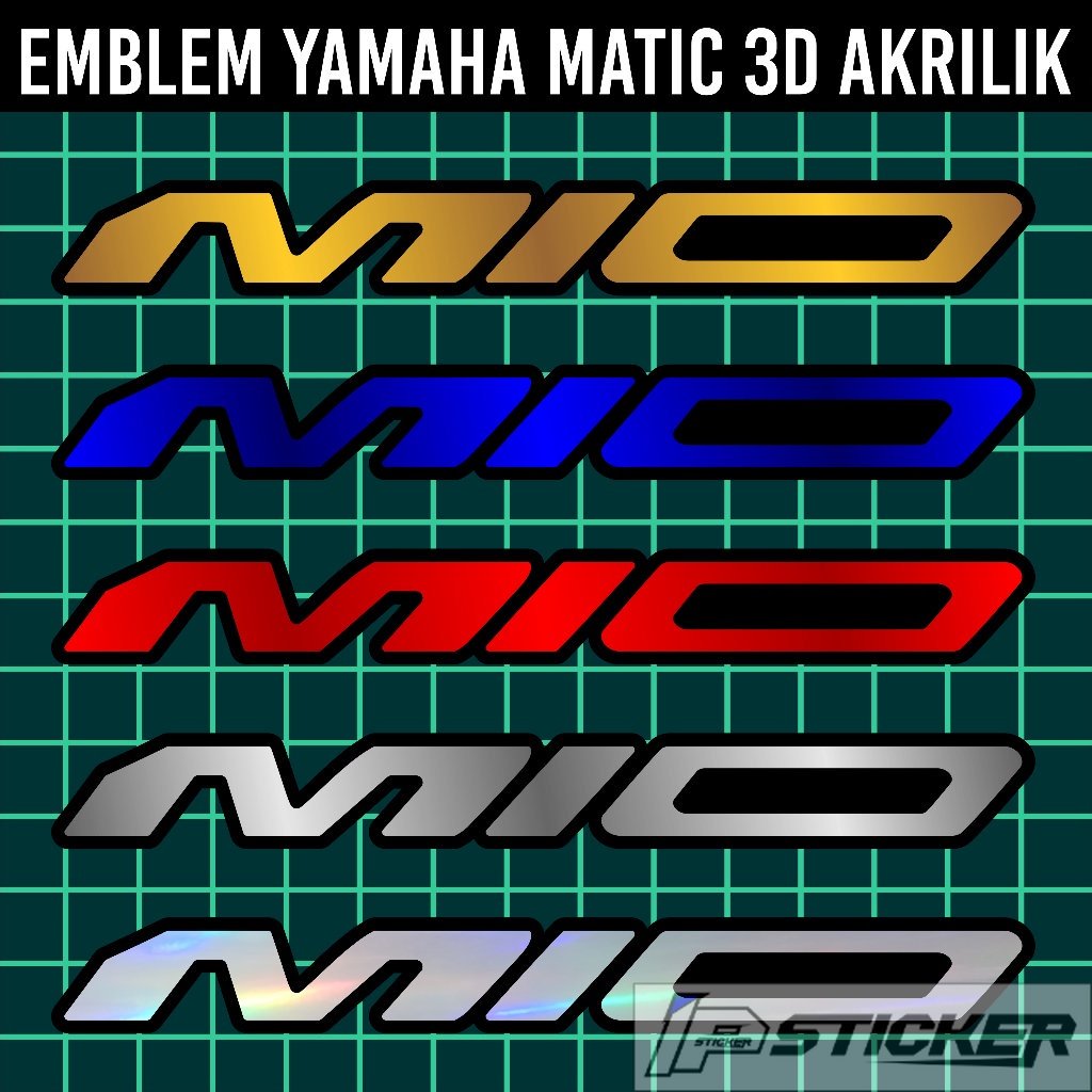 MIO 3D CHROME GOLD HOLOGRAM EMBLEM | Shopee Malaysia