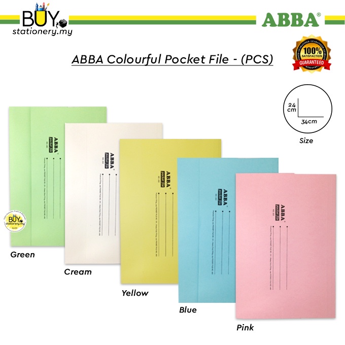 ABBA Pocket File Manila Card Paper File No.222 -(PCS) A4 Document File ... ABBA Pocket File Manila Card Paper File No.222 -(PCS) A4 Document File ...