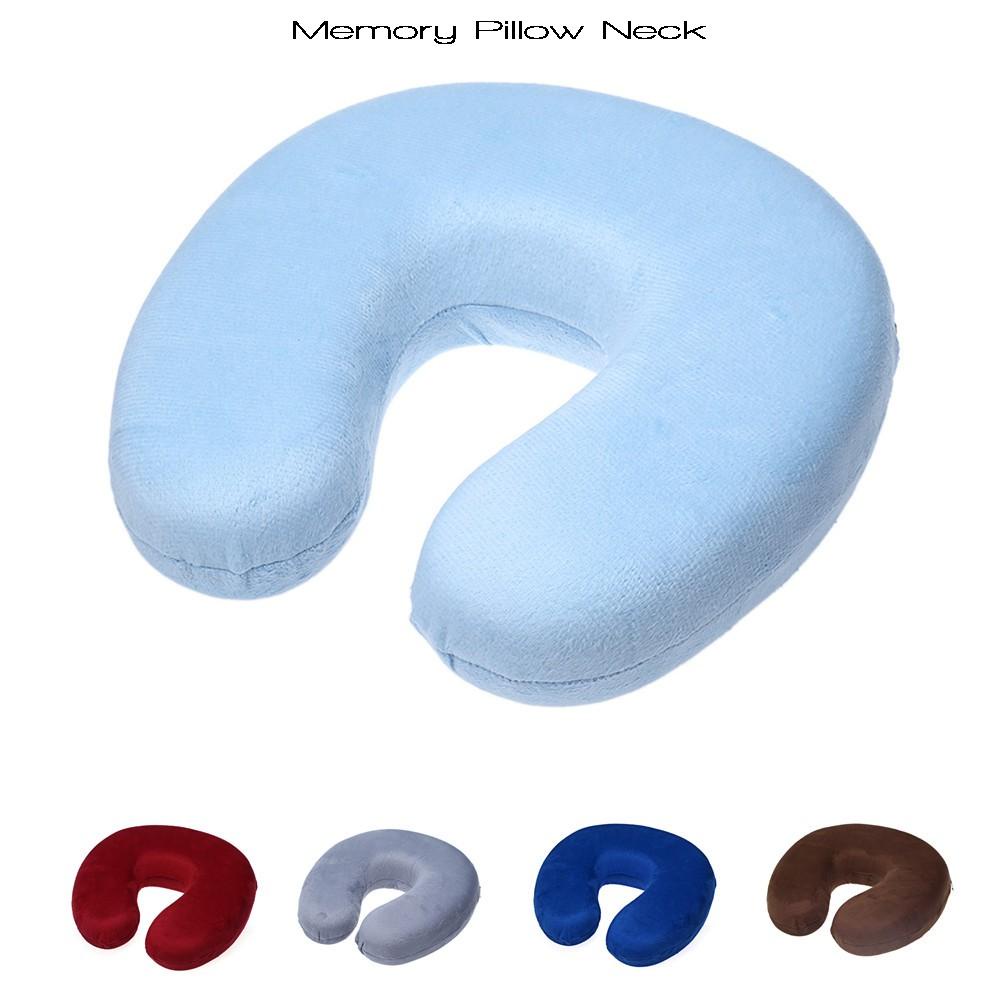 pilloU Shape Memory Foam Sleeping Rebound Neck Cervical Pillow | Shopee ...