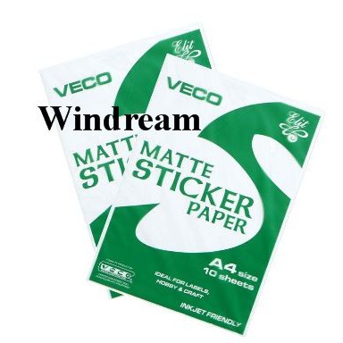 Elit Sticker Paper A4 10's high gloss and matte Veco | Shopee Malaysia