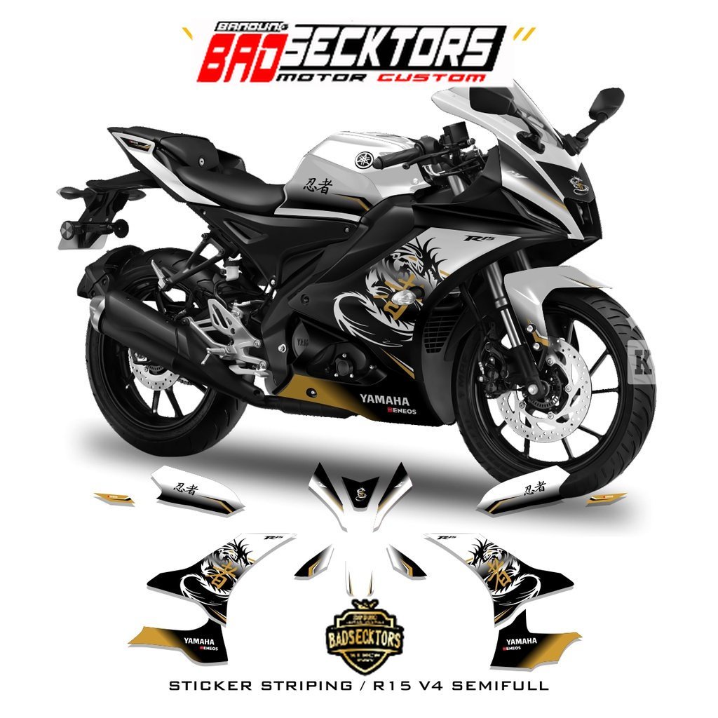 Striping R15 V4 SEMIFULL / R15 V4 MOTIF 2 DRAGON / SEMI FULL R15 V4 ...