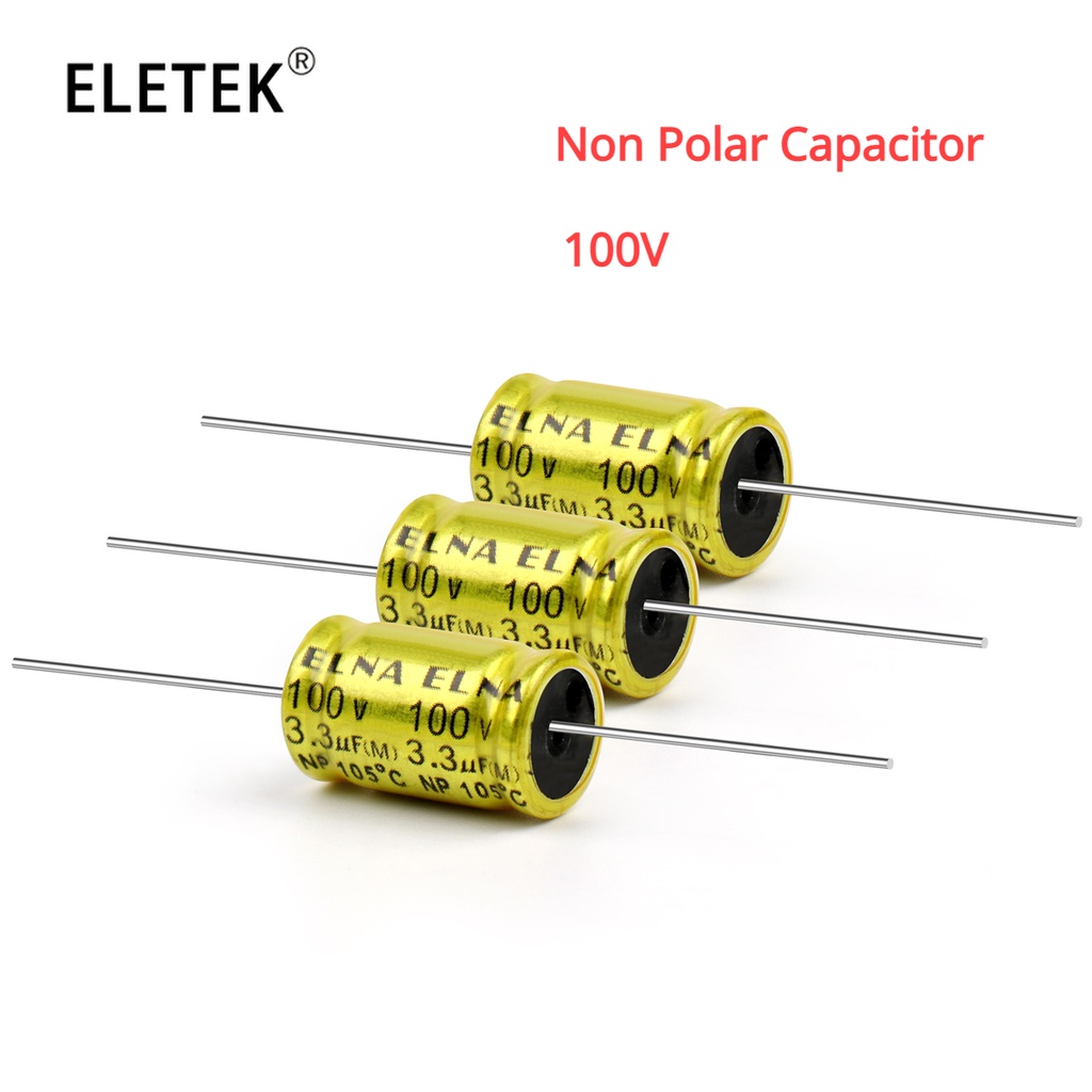 5Pcs 100V Horizontal Speaker Audio Capacitor Non Polarity Frequency ...