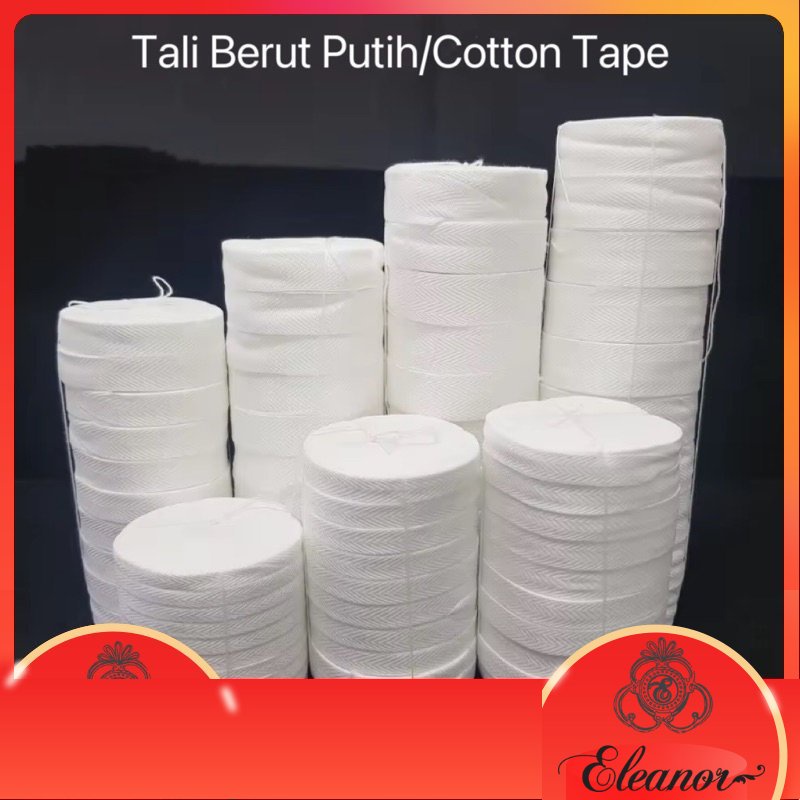Tali Burut Putih/Tali Ikat Kain/White Cotton Tape/Cotton Webbing ...