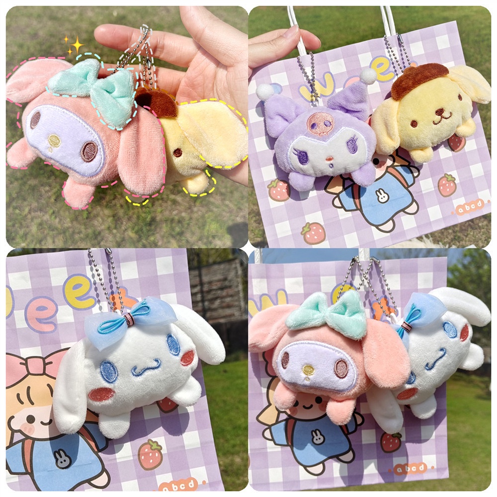 Japanese Plush Doll Cute Sanrio Kulomi Pudding Dog Melody Clothes Bag ...