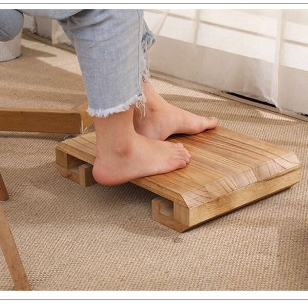 Solid Wood Foot Rest Footrest Stand Leg Rest Foot Stand Footrest Office ...