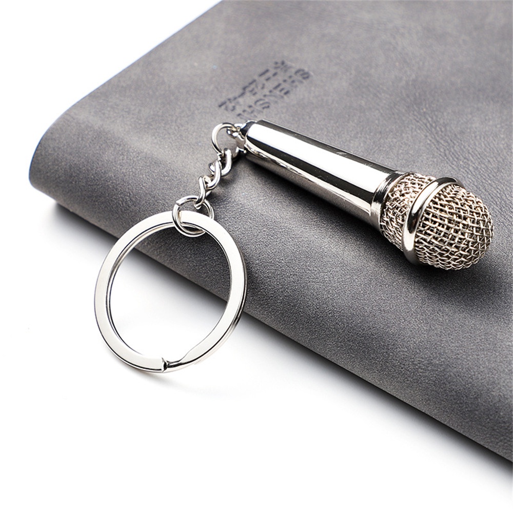 Creative Microphone Keychain Singer Rapper Music Lover Rock Roll BFF ...