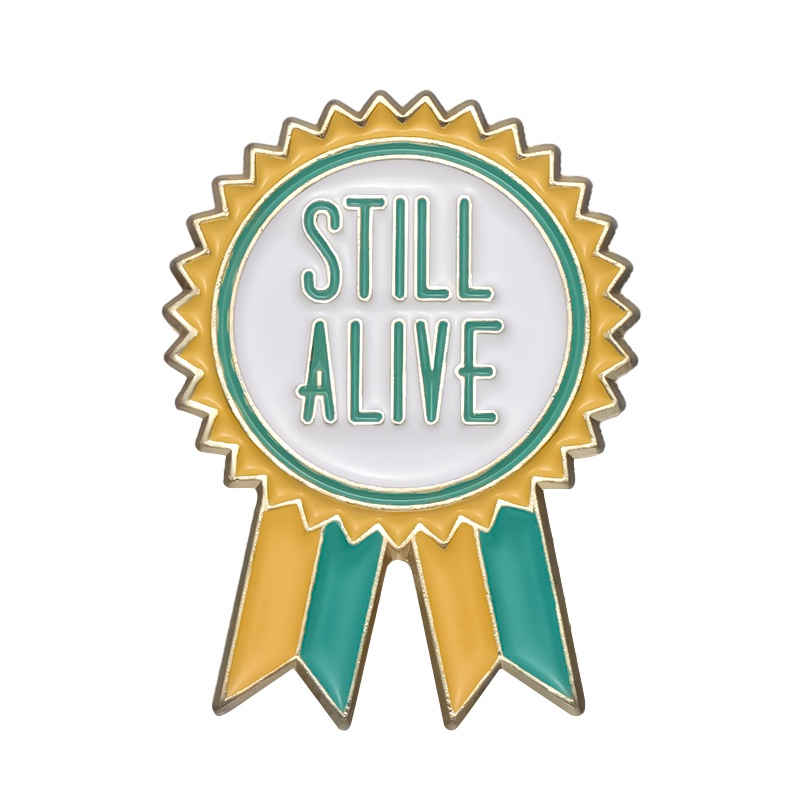 Colorful Quotes Medal Enamel Pin Brooch Be Brave Award Brooches Lapel ...