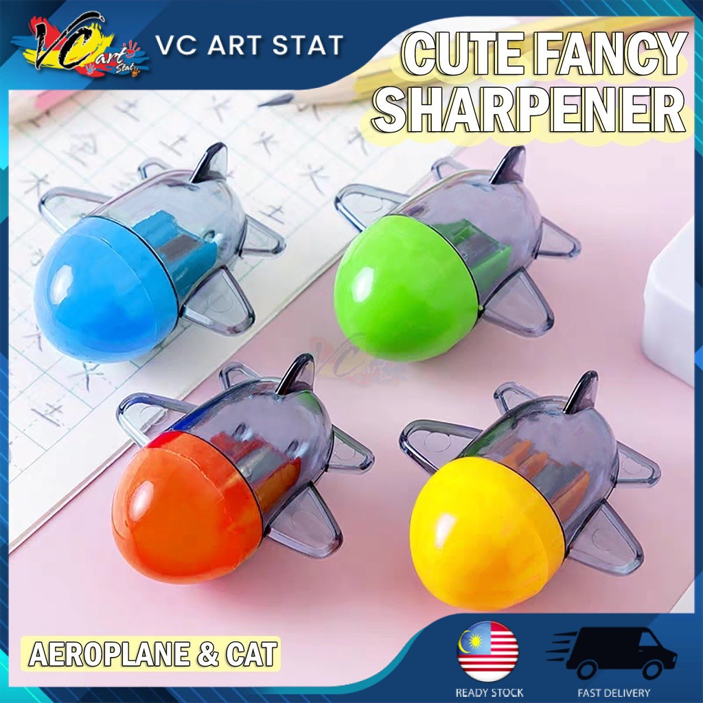 VC Art Fancy Mini Aeroplane / Animal Sharpener / Pengasah Pensil Toys Cute Stationery Alat Tulis ...