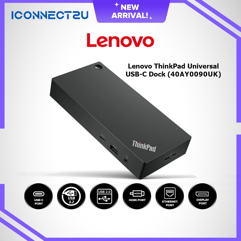 Lenovo ThinkPad 90W Universal USB-C Dock - 40AY0090UK | Shopee Malaysia