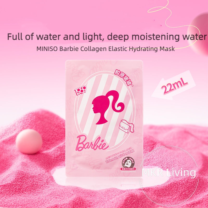 MINISO Barbie Hydrating Mask Sodium hyaluronate hydrating Patch Mask ...