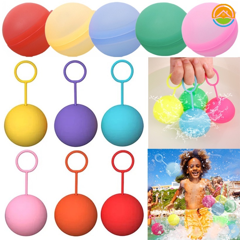 Creative Candy Color Water Ball with Pull Ring / Silicone Quick Filling ...