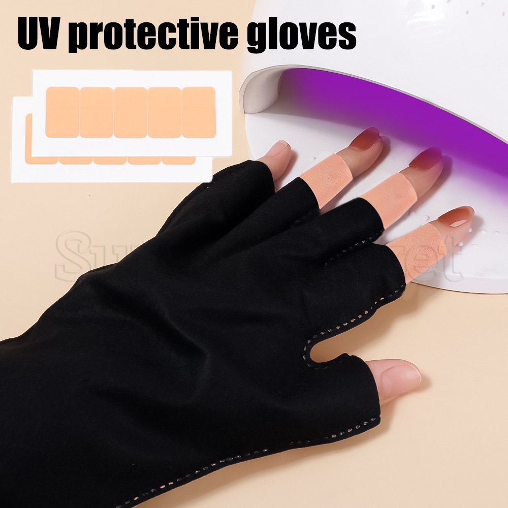 1Pair Anti Uv Rays Protect Gloves /Disposable Nonwoven Fingerless ...