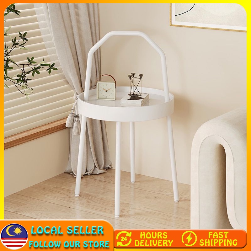 Nordic Side Table Movable Coffee Table Portable Coffee Table Tray Table Bedside Table | Shopee ...