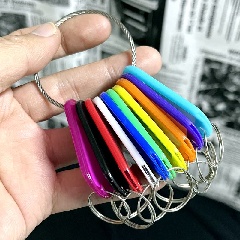 Wire Ring House Landlord Keychain Logo Hotel Color Sign Label Key Plate ...