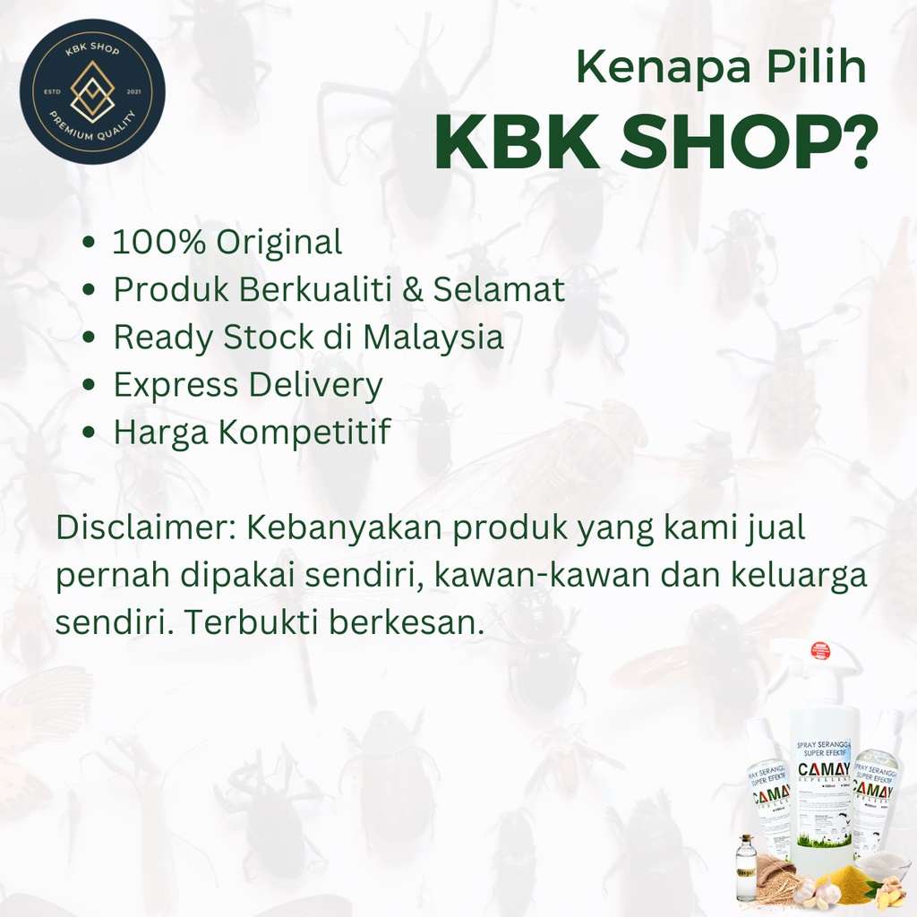 CAMAY Spray Serangga Organik Spray Lipas Semut Nyamuk Lalat Pokok Anai ...