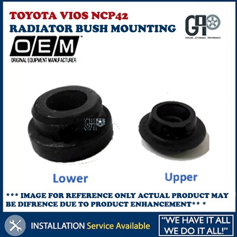 Toyota Vios NCP42 1(pcs) Radiator Bush Mounting Upper Lower 16523-0M020 ...