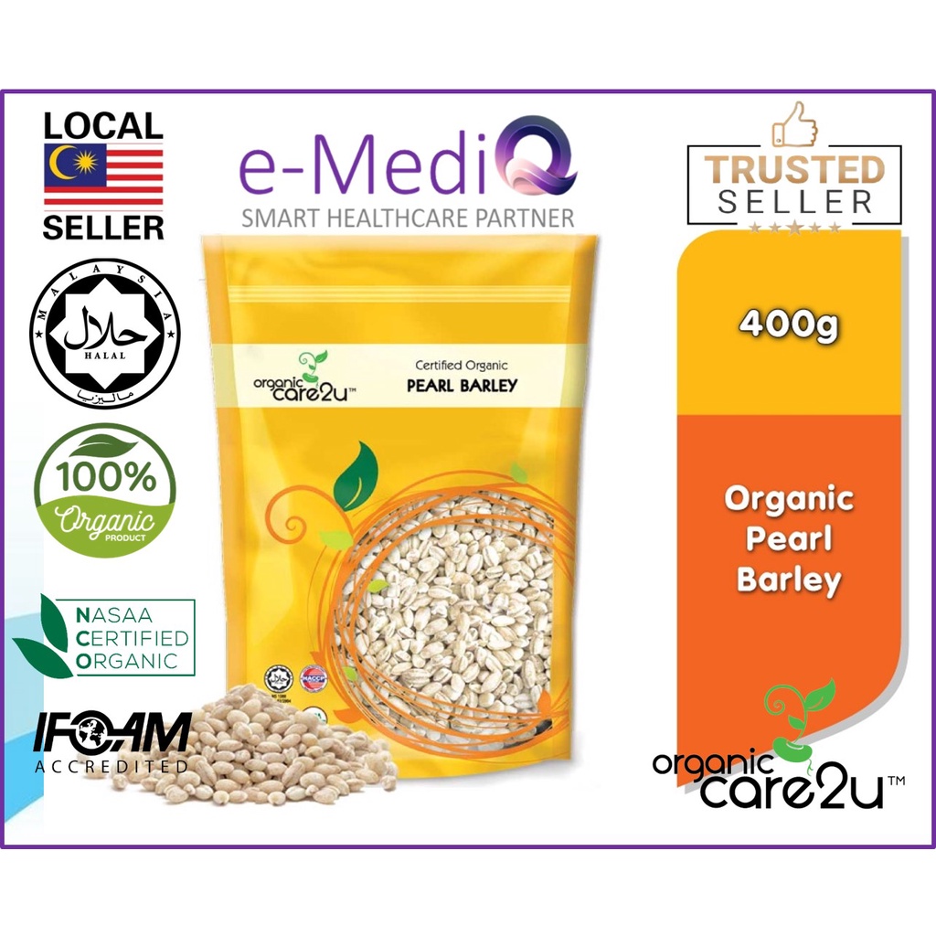 Care2u Pearl Barley / Beras Barli [Halal] Organic (400g) (Exp: May/2026 ...