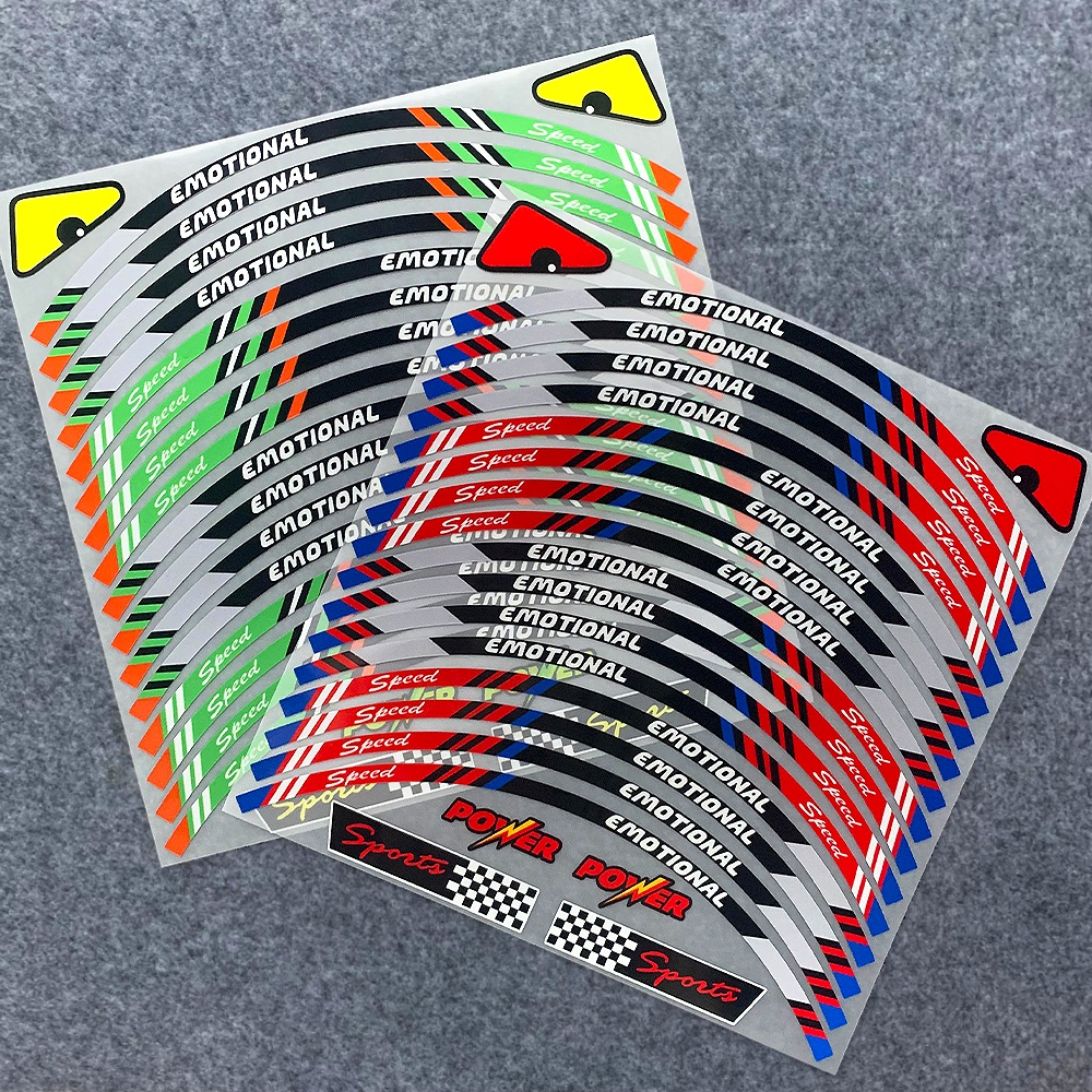 For 10" 12" 13" 14" 17 Inch Motorcycle Wheel Reflective Modifications ...