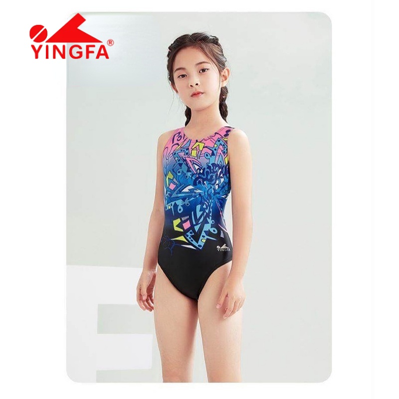 YINGFA Girl Swimwear Kids Racing Competitive Swimsuit Girls Training Professional Swimming Suit ...