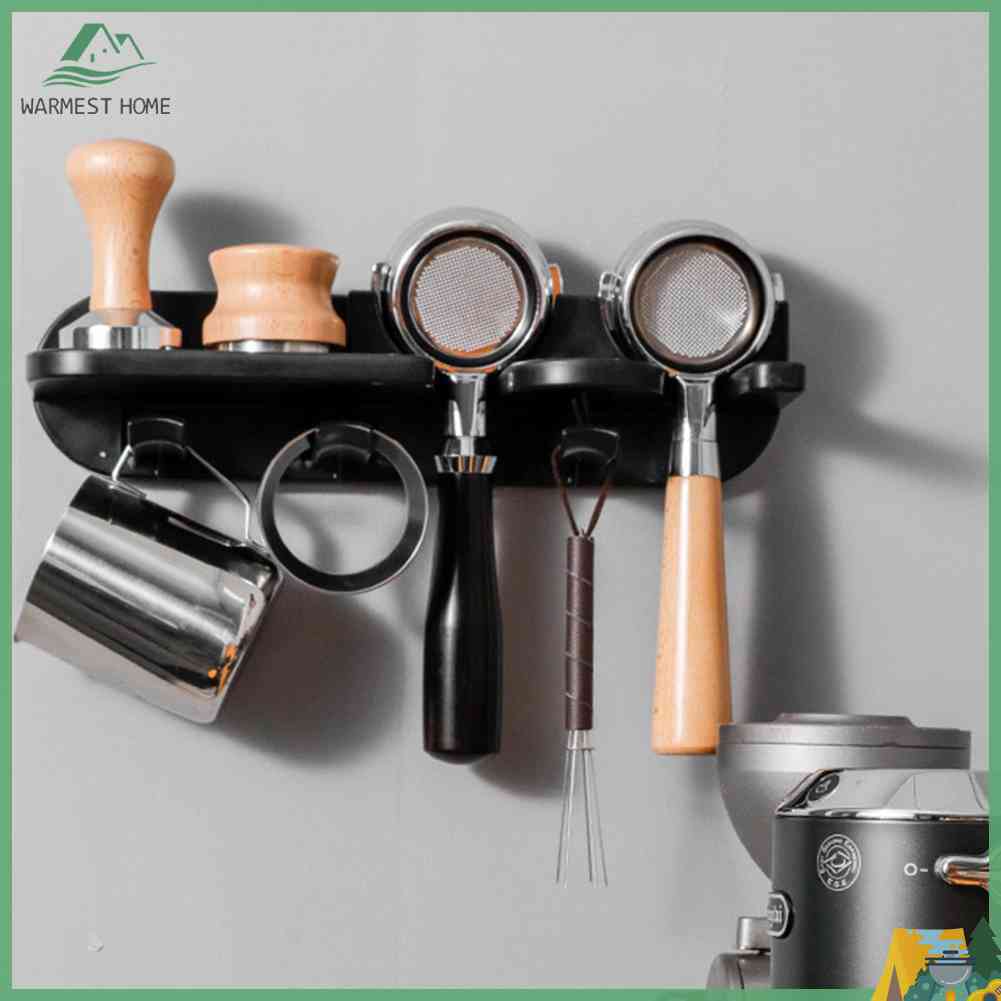{Warm} 51/54/58mm Wall Mount Coffee Set Storage Rack Plastic Coffee ...
