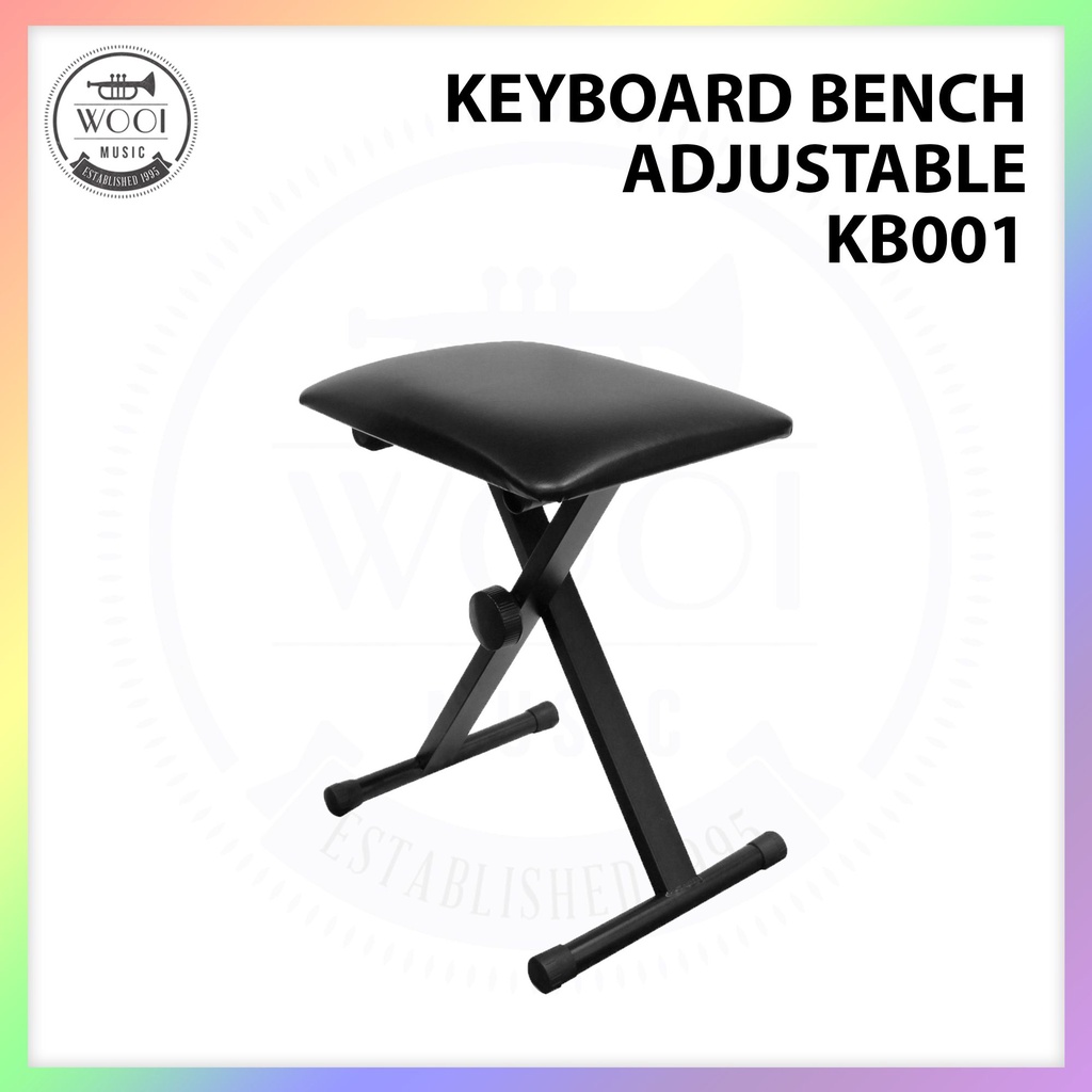 Wooi Music Keyboard Bench Adjustable KB001 (Piano Bench) (Stool ...