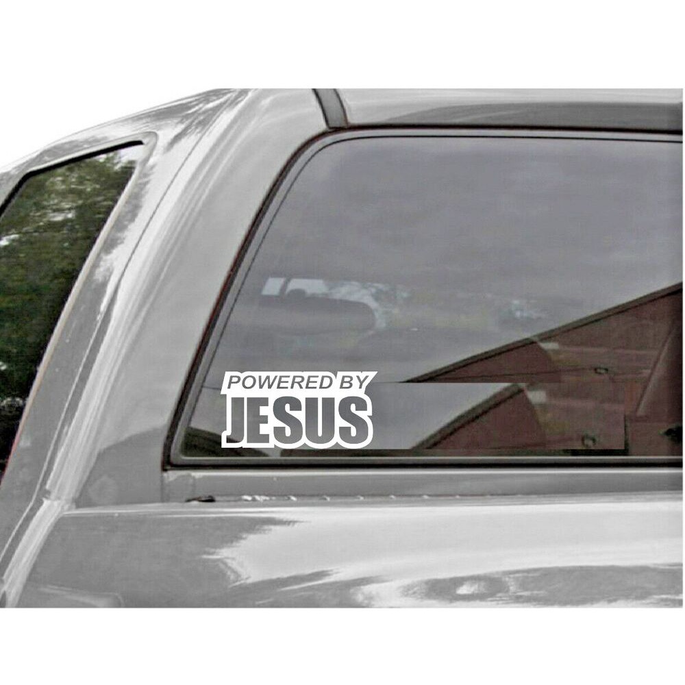 POWERED BY JESUS Vinyl Decal Sticker, Christian, Car, Windows, Outdoors ...