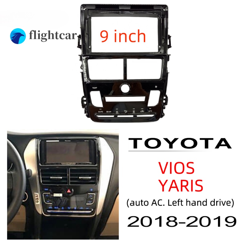 Flightcar 2din Stereo Panel Dash Board Fit for TOYOTA VIOS YARIS Auto ...