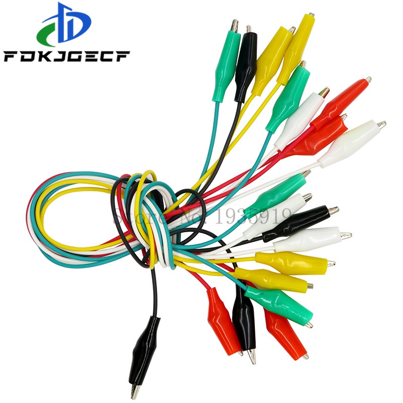 10pcs Alligator Clips Electrical DIY Test Leads Alligator Double-ended ...