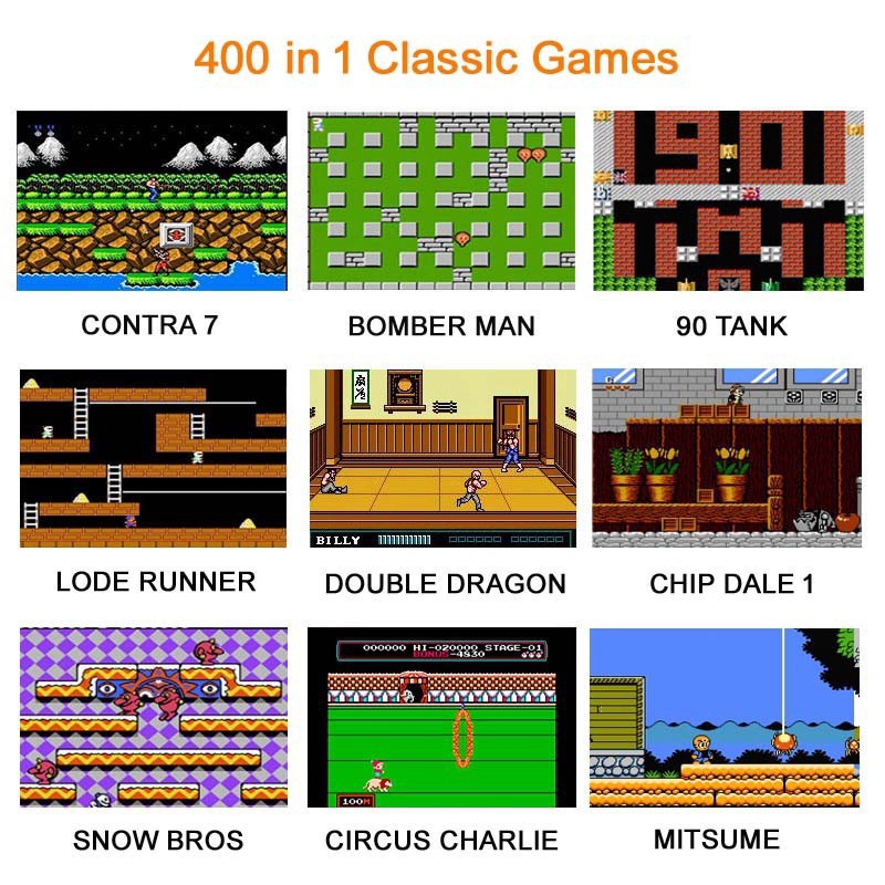 400 in 1 Original Retro Mini Gameboy Game Console Built in 400 Games AV ...