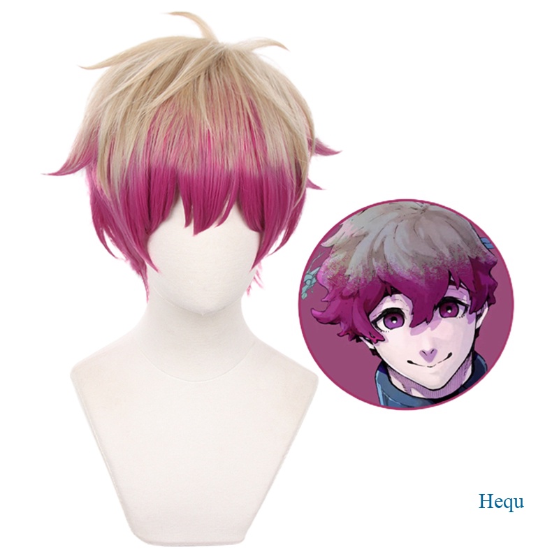 HEQU Blue Prison Ness Coplay Wig Short Rose Top Gold Anime Wig 30cm 12 ...