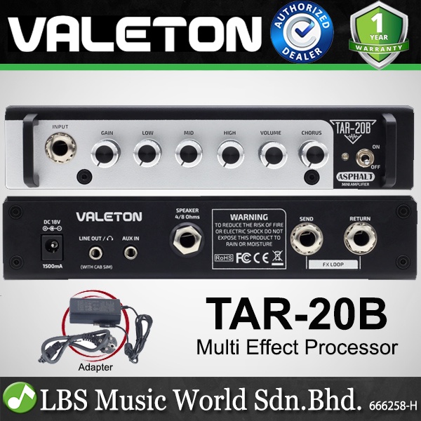 Valeton Asphalt TAR-20B 20W Mini Electric Bass Guitar Amplifier Head ...