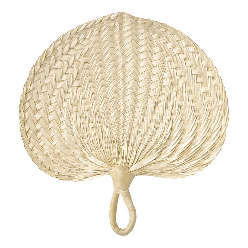Handmade Straw Woven Fans Natural Raffia Hand Fans Craft Summer Cooling ...
