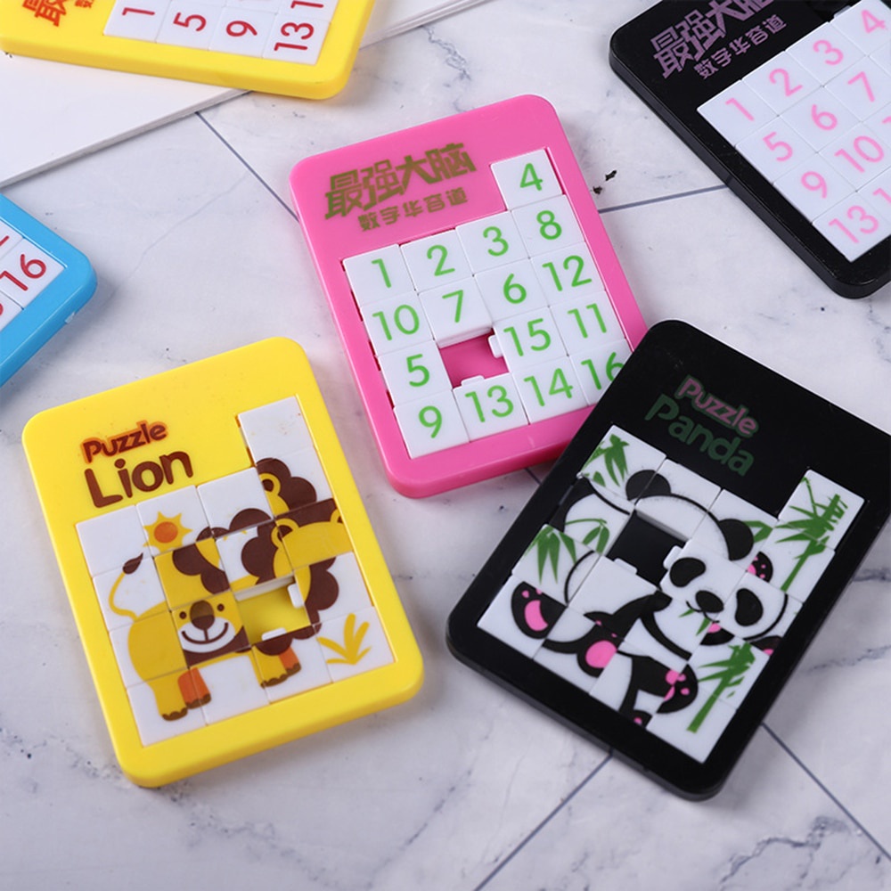 TRGGD￥ Mainan Edukasi Puzzle Geser 3d Motif Kartun Hewan / Angka Untuk ...