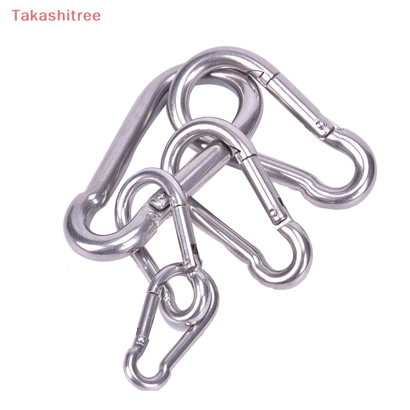 (Takashitree) 304 Stainless Steel Spring Carabiner Snap Hook Keychain ...
