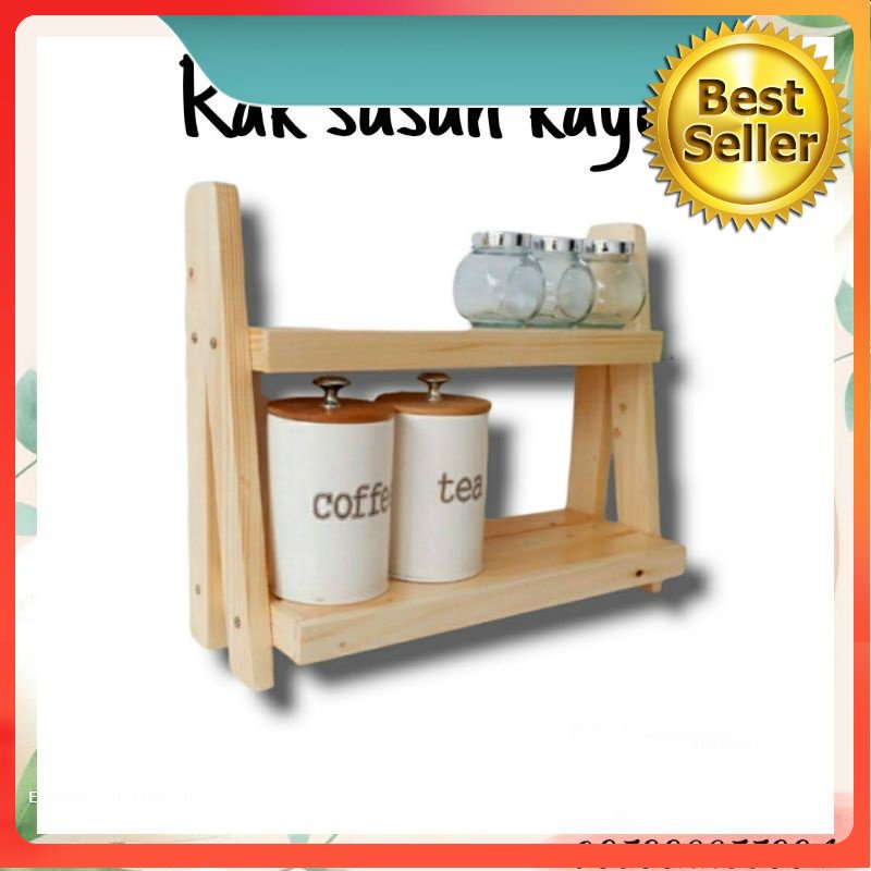 KAYU Multi-purpose kitchen spice rack / Dutch teak wood stacking rack ...
