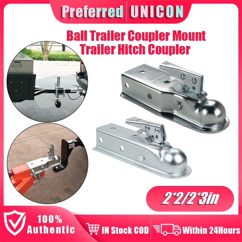 Galvanized Trailer Hitch Truck Coupler Hook 3500 LBS 2" Ball 2" Tongue ...