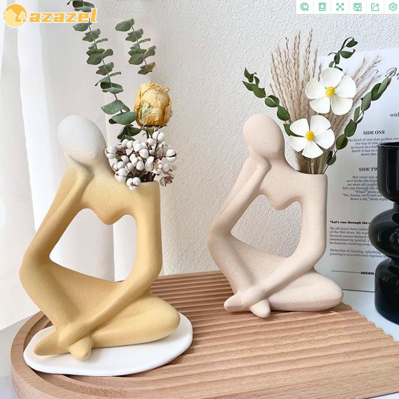 Morandi Ceramic Vase Simple Style Flower Set Modern Flower Vase Home ...
